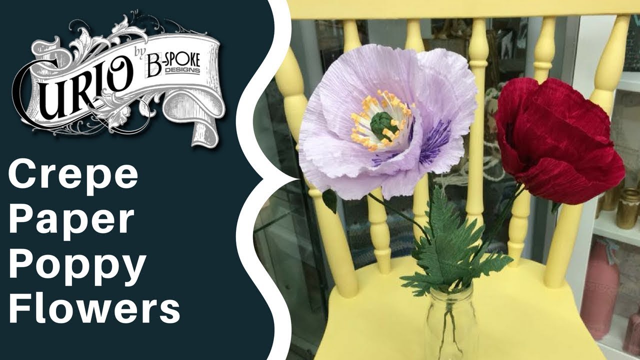Crepe Paper Poppy Flowers - YouTube