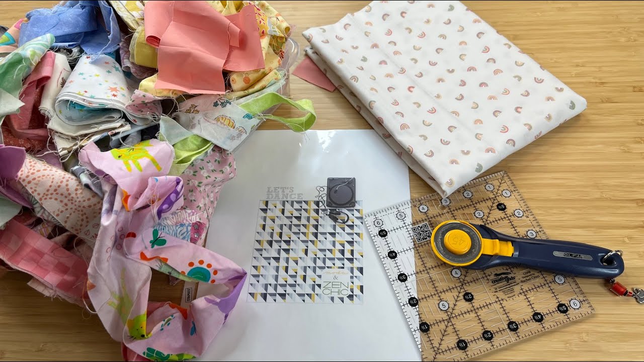 Simple Strip HST block quilt using 2 1/2 inch STRIPS! 8th in our series ...