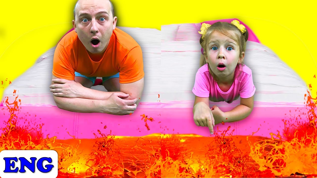 The Floor Turned into Lava at Home! The Floor is Lava | Funny Stories ...