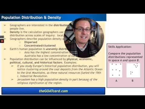 AP Human Geography Population Distribution Unit 2 - YouTube