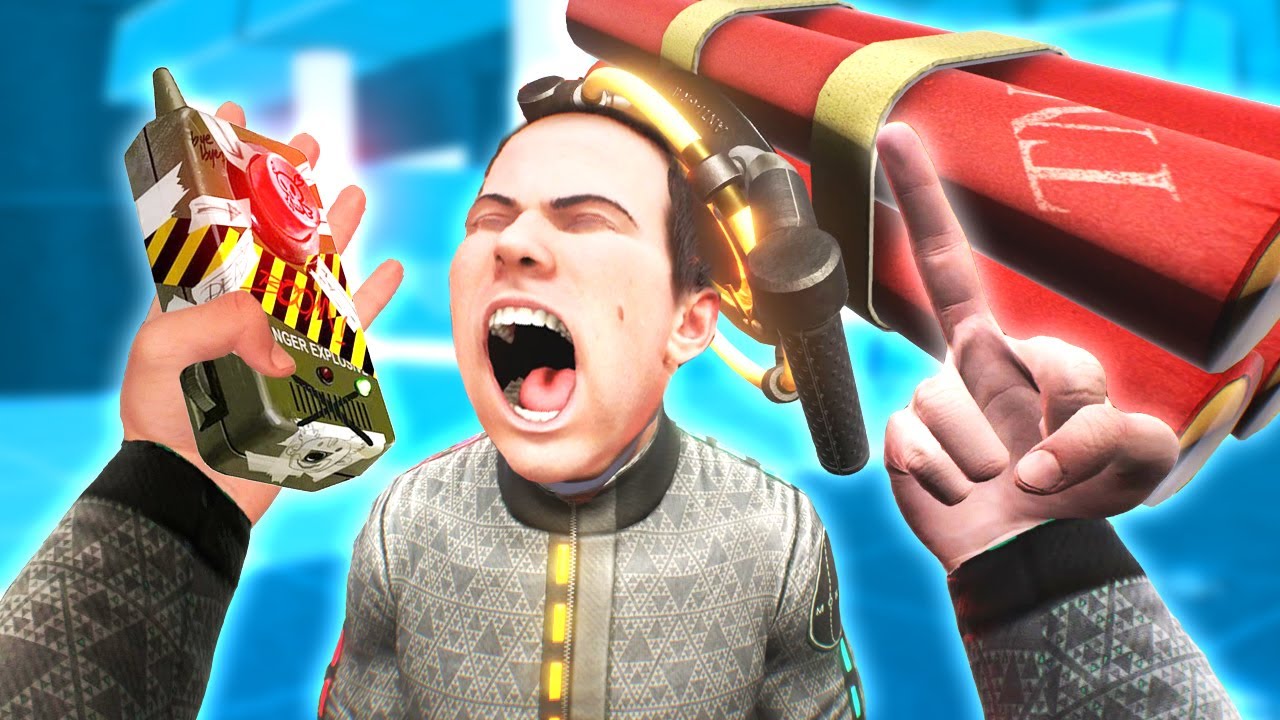 BLOWING HIM UP WITH MASSIVE TNT STICKS in Boneworks VR Mods - YouTube