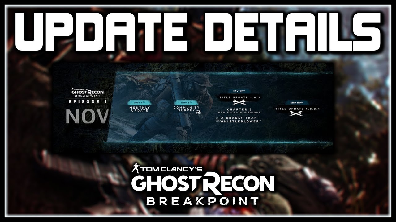 Ghost Recon Breakpoint | Update Details, Cover Shoulder Swap, Update ...