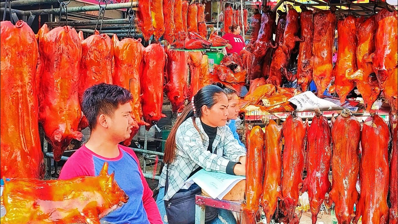 Amazing Fruits, fish, meat, huge vegetables for sale on Sen Cheng Meng ...