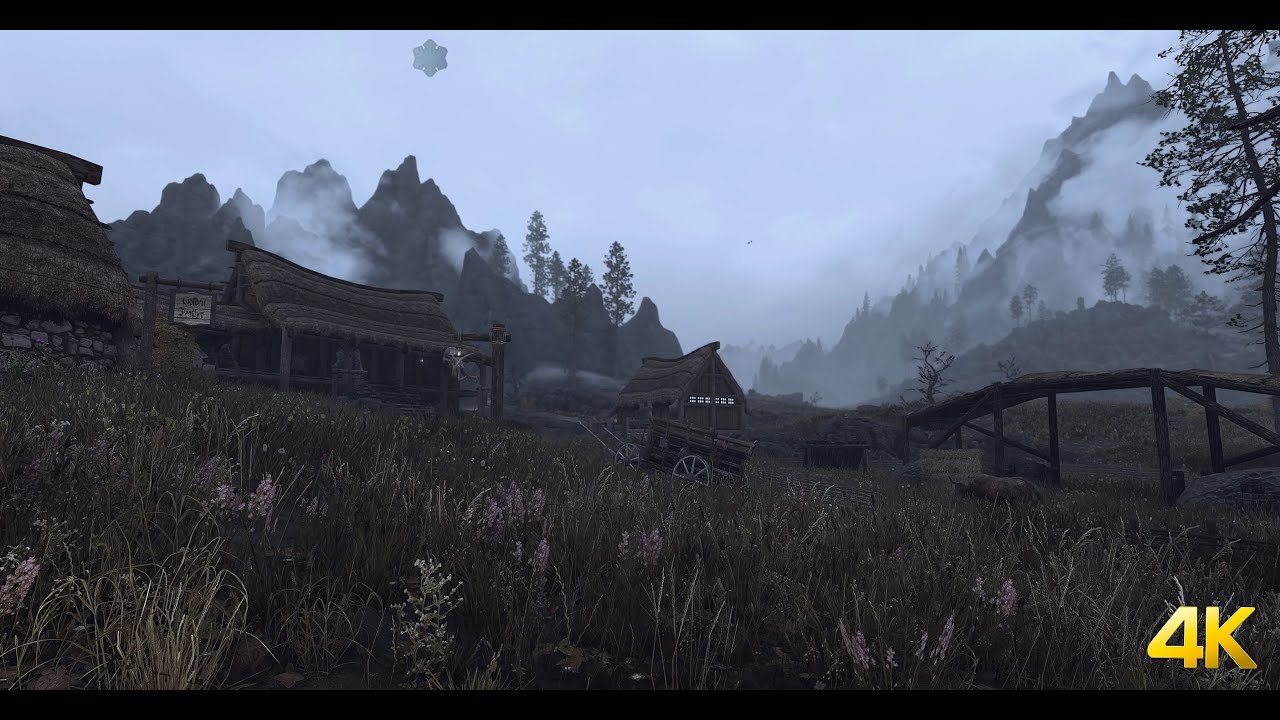 2023 SKYRIM SE 4K DRAGONBORN VILLAGE - YouTube