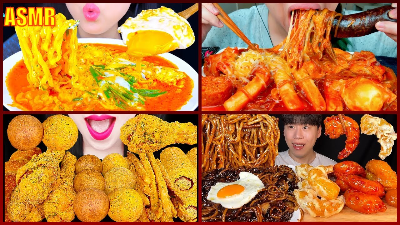 Asmr Mukbang eating. Sounds of food. Compilation videos. #33 - YouTube