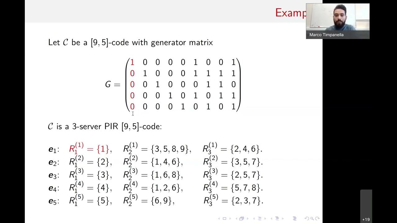 "PIR codes from combinatorial structures" - Marco Timpanella - YouTube