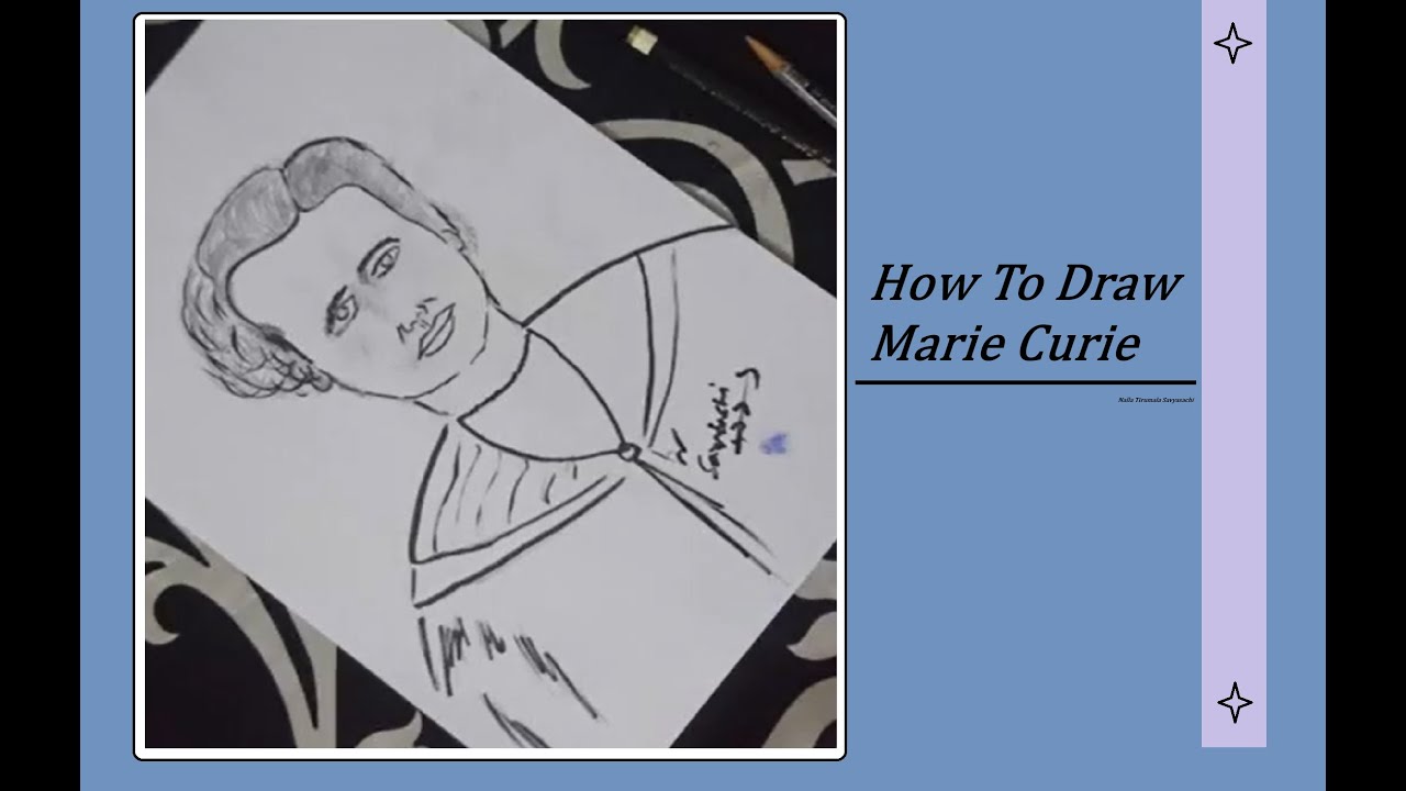 How To Draw Marie Curie | Realistic Portrait Sketch Tutorial ...