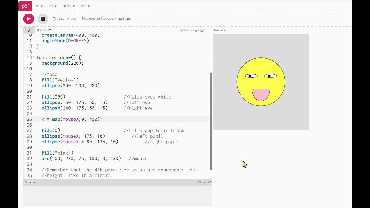 How to use the map function in p5.js - YouTube