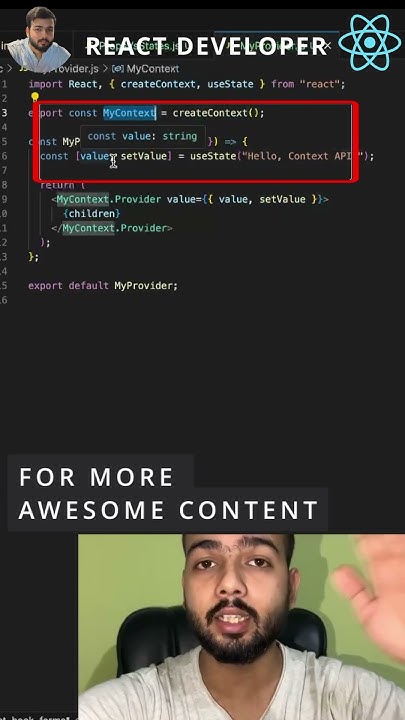 Simplify State Management With Usecontext In React Shorts Short Reactjs Coding Tutorial