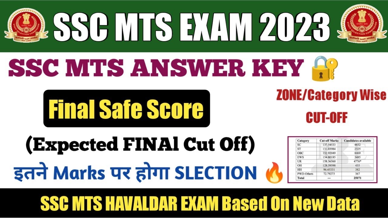 Ssc Mts Cut Off 2023 Ssc Mts Havaldar Safe Score Ssc Mts Answer Key ssc-mts-cut-off-2023-ssc-mts-havaldar-safe-score-ssc-mts-answer-key