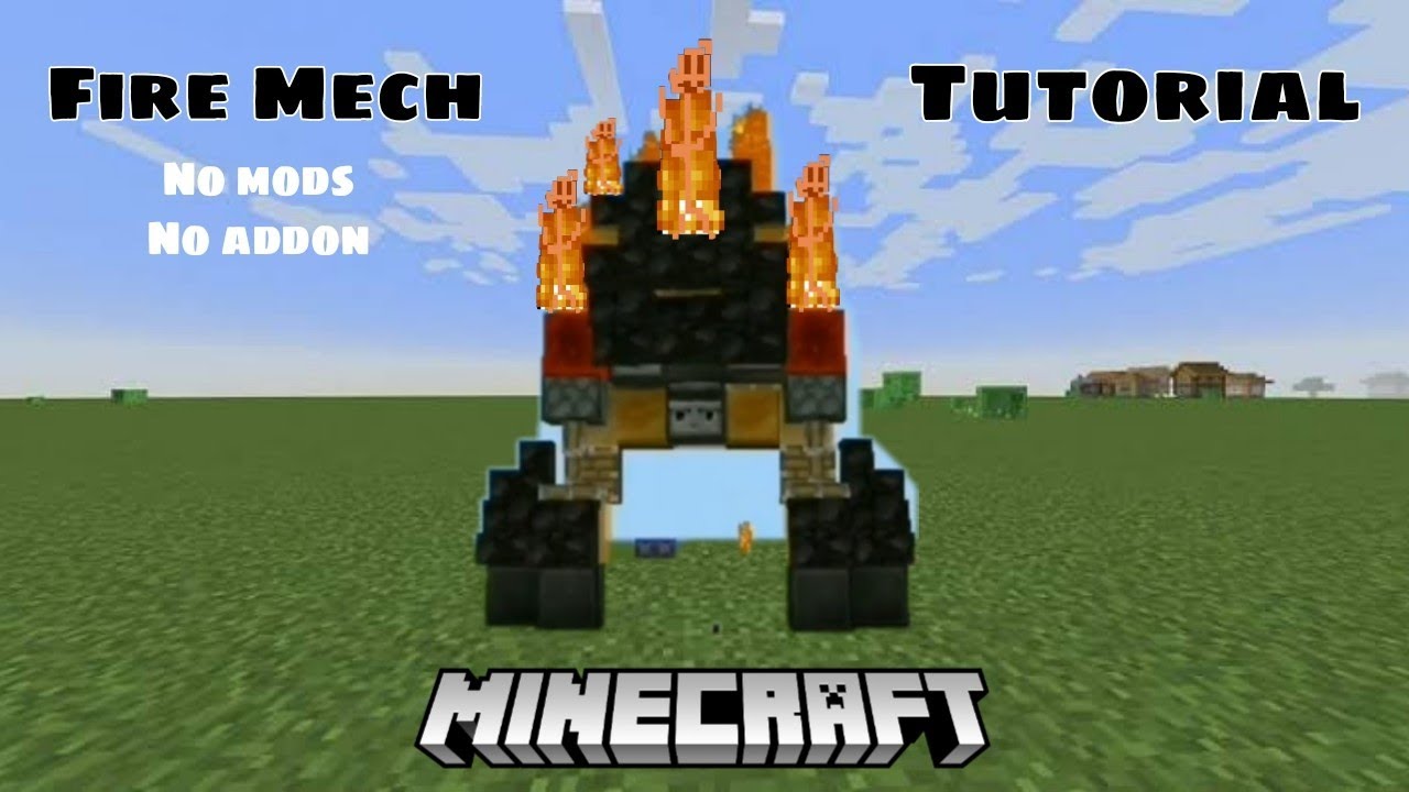 Minecraft ¦ Fire Mech tutorial using Redstone and command block(No mods ...