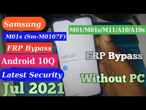Samsung M01s (Sm-M017F) FRP Bypass|M01/M01s/M11/A10/A10s FRP Bypass ...