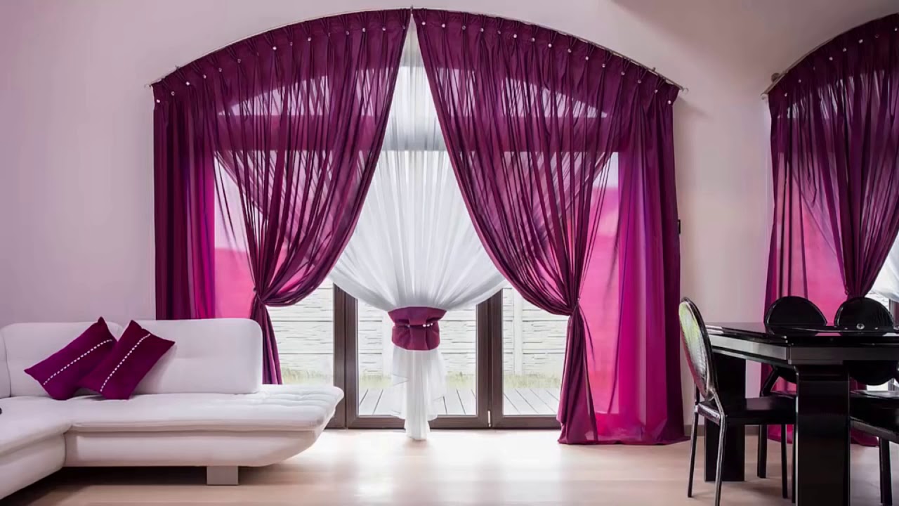 Long curtains - 55 ideas for window decorations Room design - YouTube