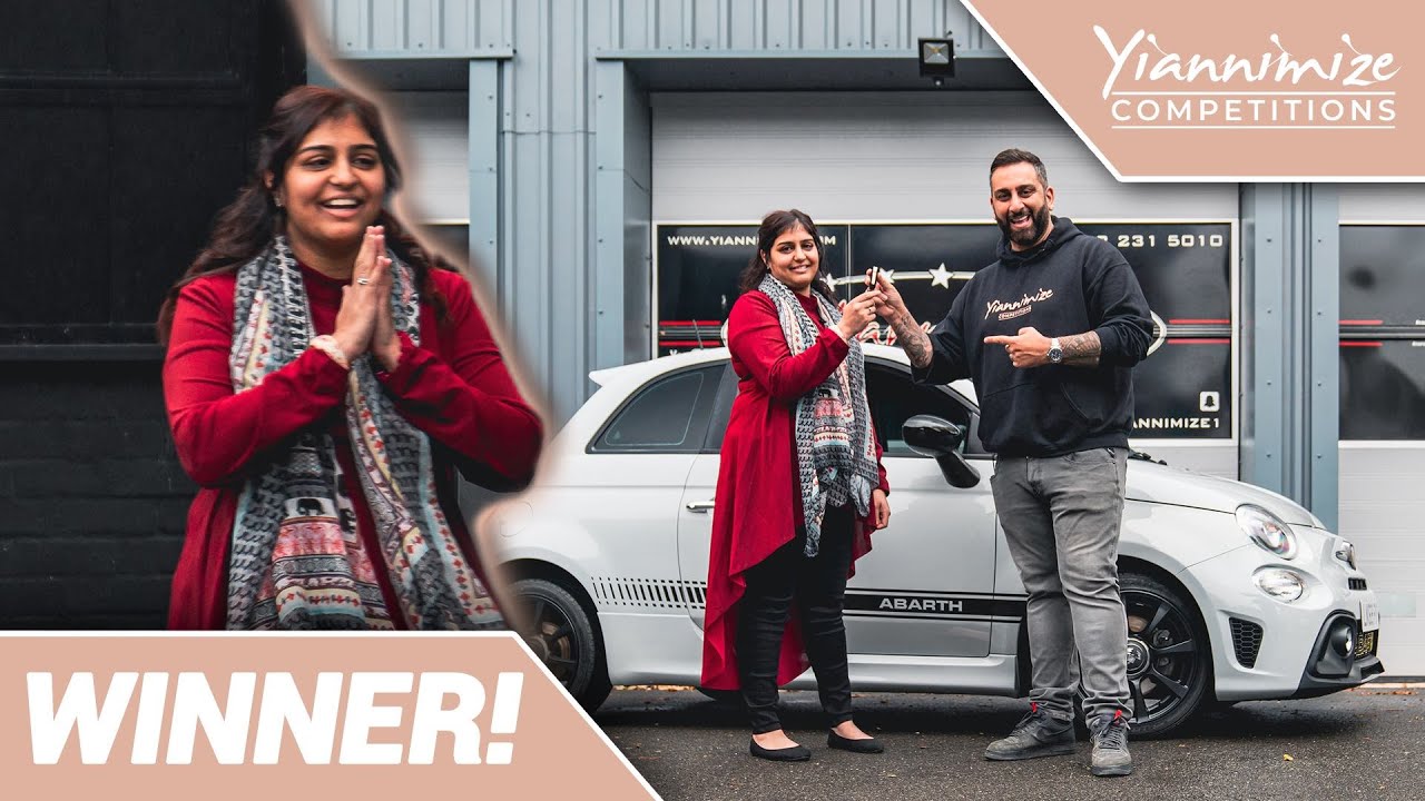First Female Car Winner Takes Home A Fiat Abarth 595 - YouTube