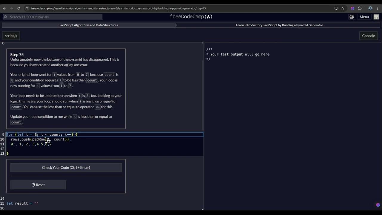 Building a Pyramid Generator Javascript 75 - YouTube