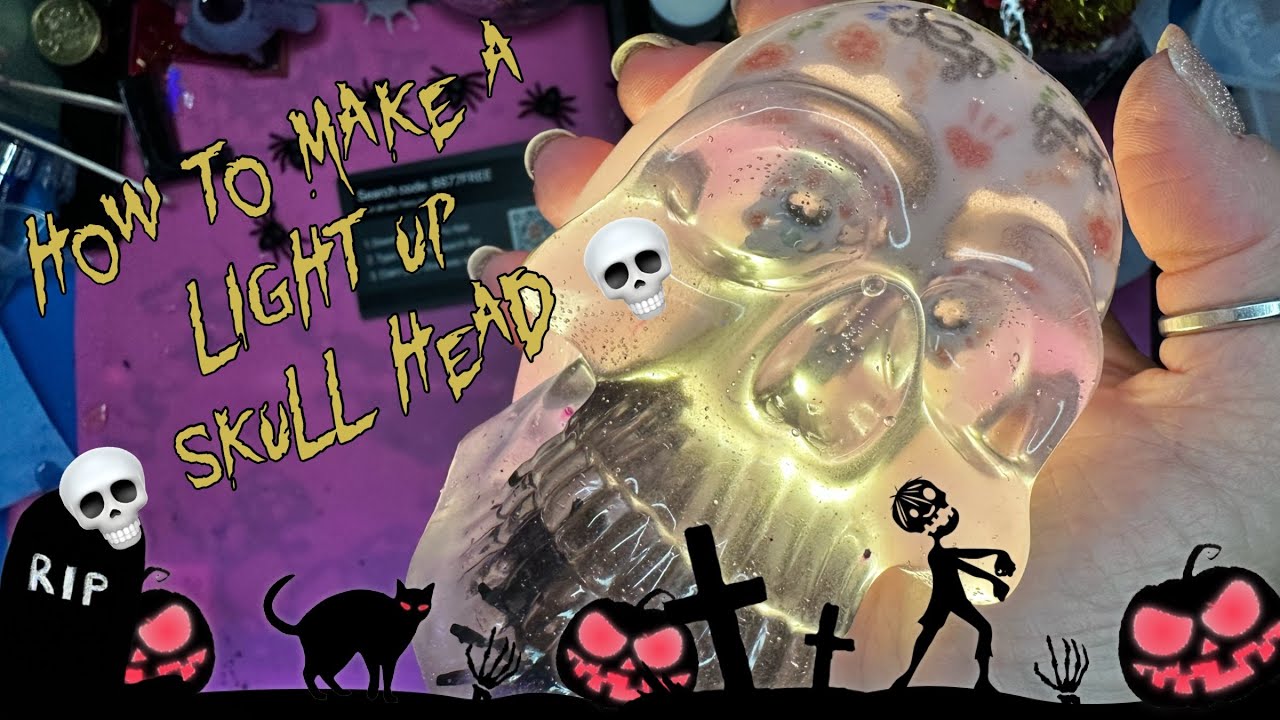 How to make a light up 💀Skull Head💀 Plus I’m sharing a Temu code - YouTube