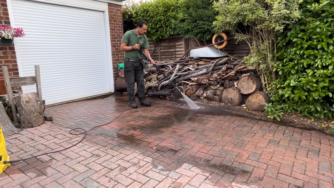 Tidying up & Pressure Washing My Own Messy Driveway (Front Yard!) - YouTube