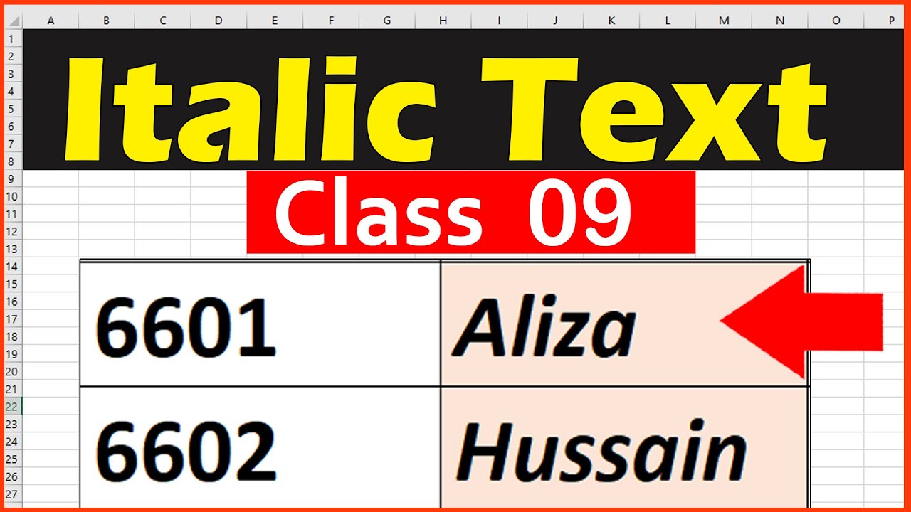 How to Italic your text in Microsoft Excel | Shortcut Key to Italic ...