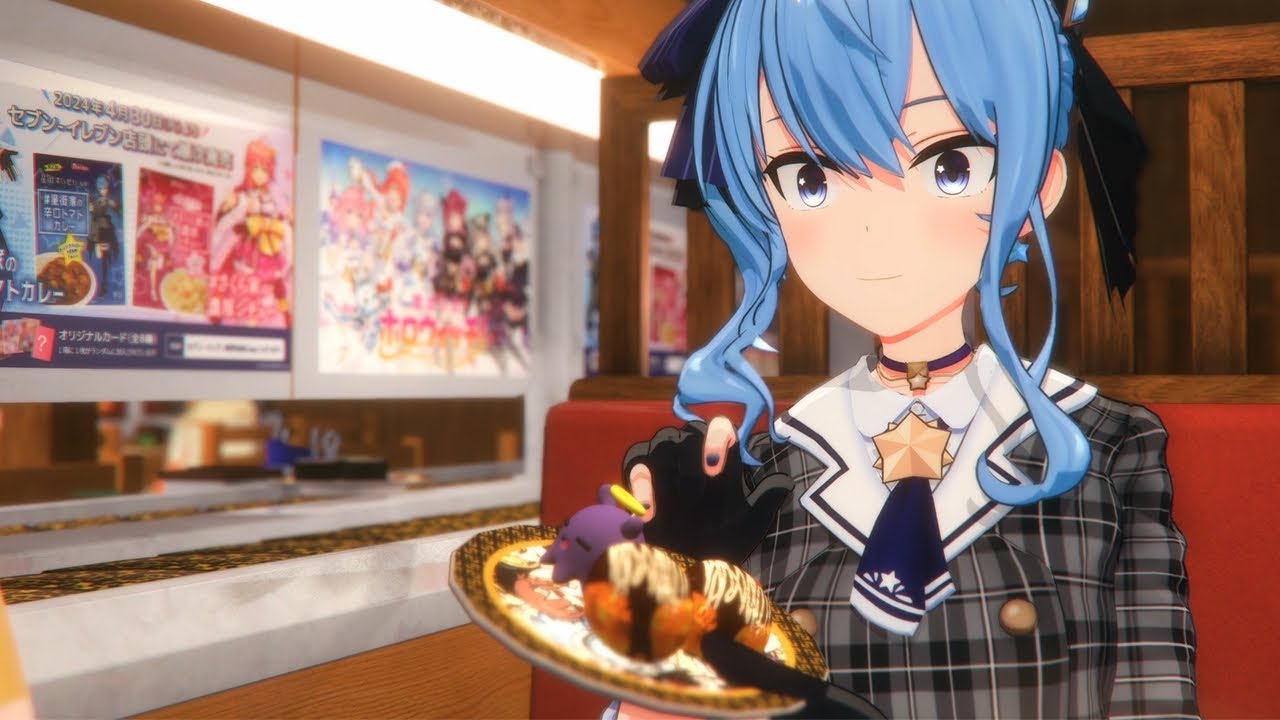 Suisei eats while BIBBIDIBA plays in the background - YouTube