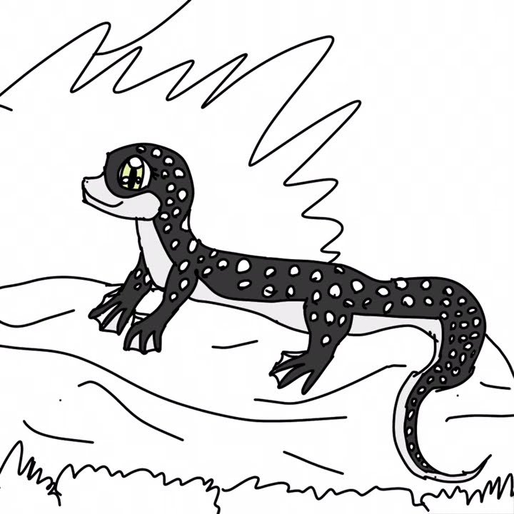 Blue spotted salamander drawing - YouTube