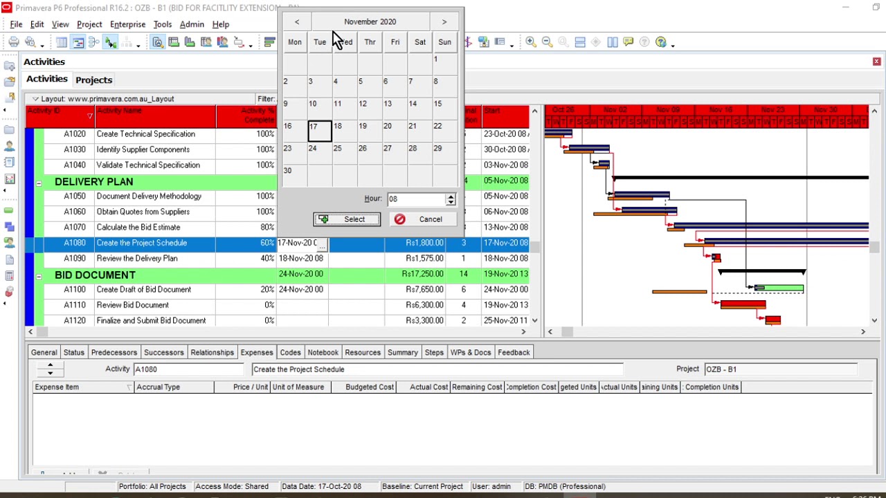 13. Primavera Tutorial | Earned Value Management - YouTube