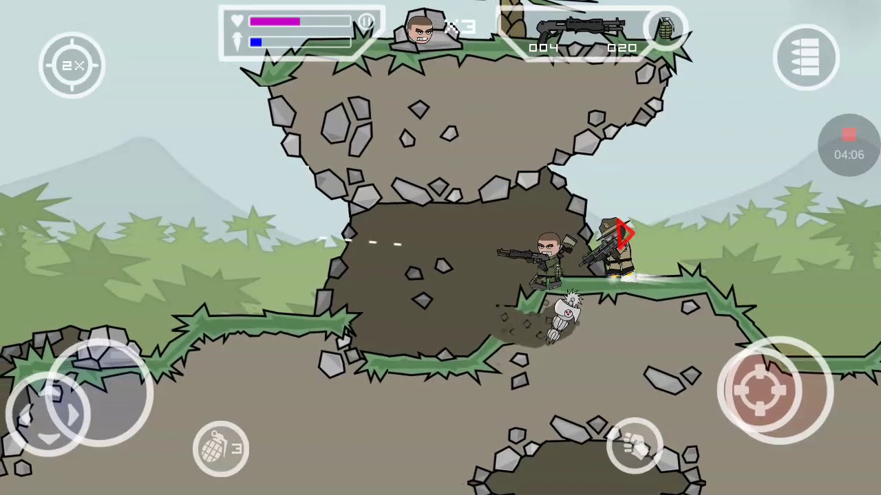 MiniMilitia doodle army 2 Survival game play - YouTube