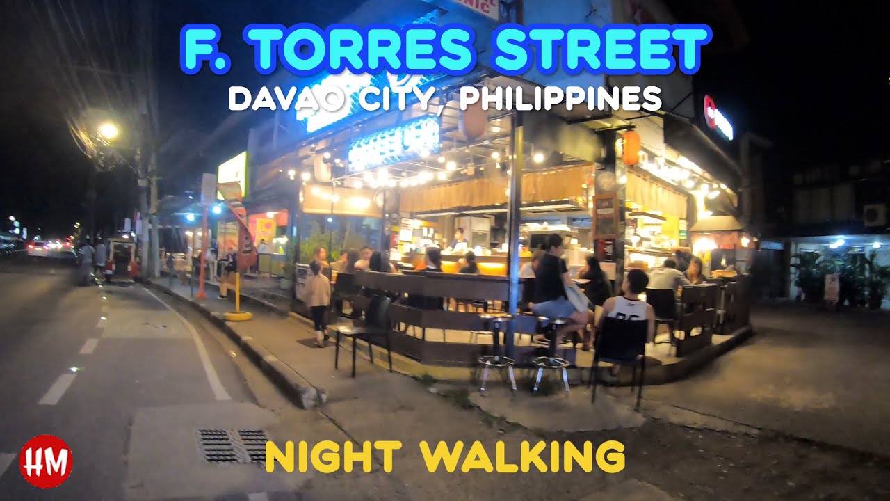 Night Walking Along F. Torres Street, Davao City, Philippines - YouTube