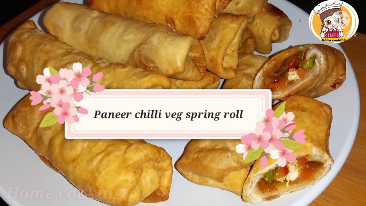 Paneer chilli veg spring roll | veg spring roll recipes | street style ...