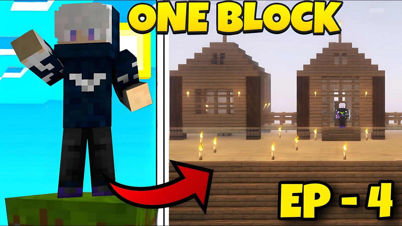 ⚒️CRAFTING a Stunning WOODEN HOUSE from SCRATCH!🏡MINIMAL RESOURCE ...