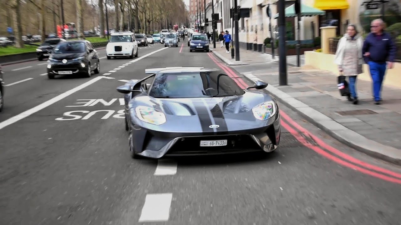 Supercars In London 26/2/23 (Ford GT Carbon Series, TVR Sagaris, 765LT ...