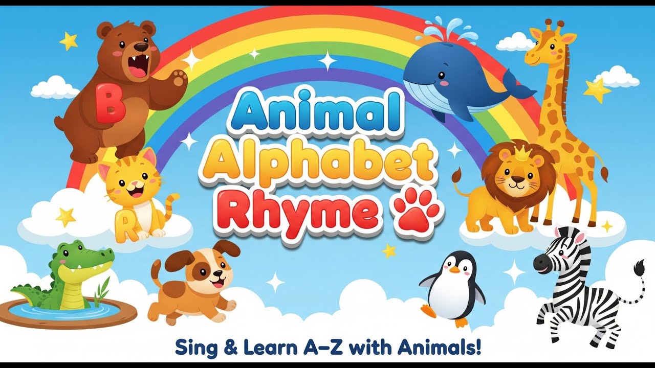 🐾 ABC Animal Alphabet Song | A to Z Cartoon Animals for Kids ...