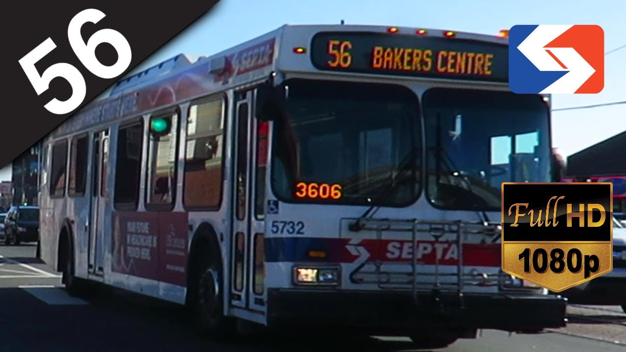 SEPTA Ride: 2004 New Flyer D40LF #5732 on route 56 to Bakers Center ...