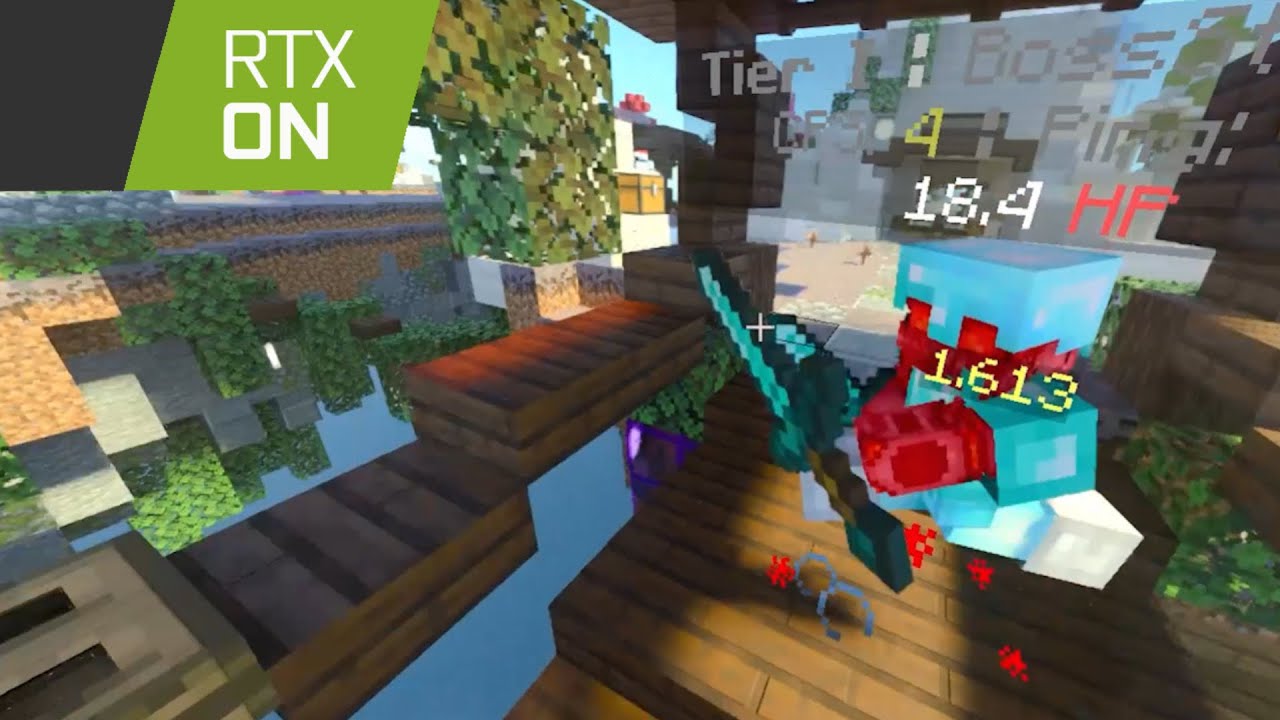 RTX SHADER İLE SKYWARS OYNAMAK! - mcpe minecraft bedrock hyperlands ...