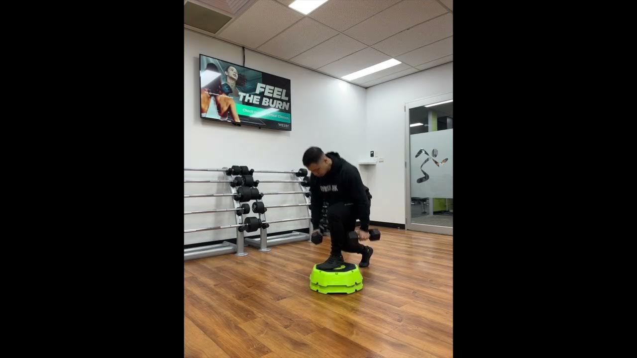 Elevated Reverse DB lunges - YouTube