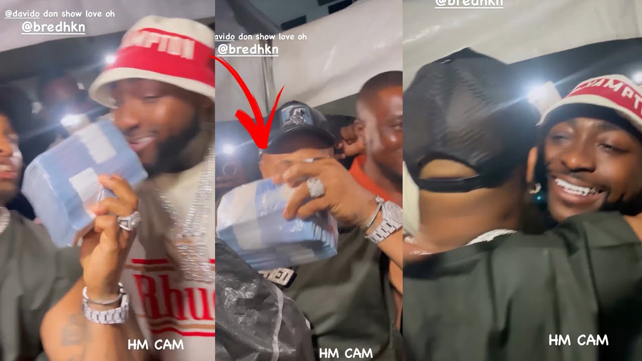 Davido Spray Bundles of Money at his Cousin Bred Birthday as he ...