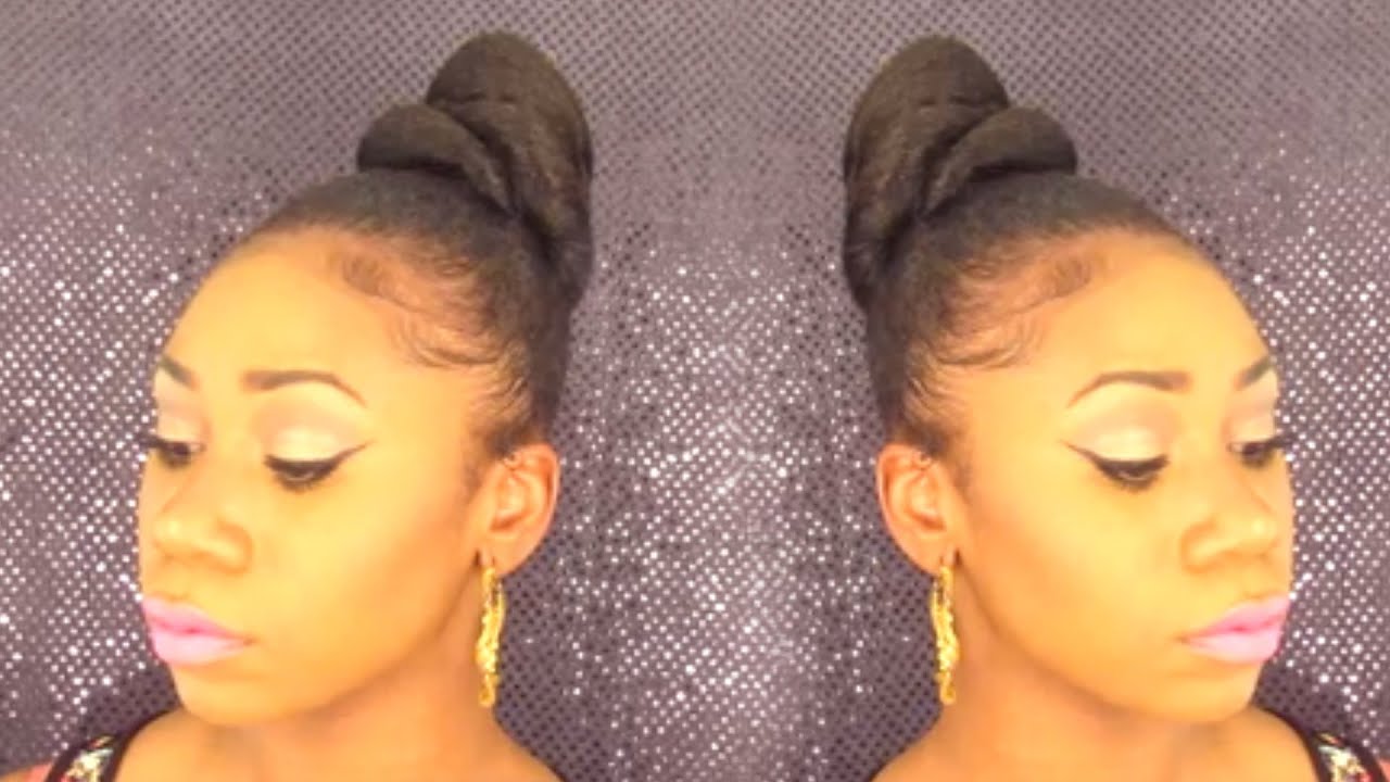 How to: Ninja Bun/ Top Knot Bun (under 5 mins) |glamgirl0824| - YouTube