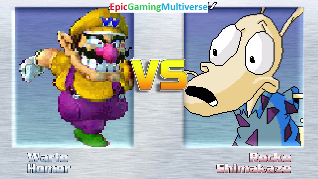 Wario And Homer Simpson VS Rocko And Shimakaze In A MUGEN Match ...