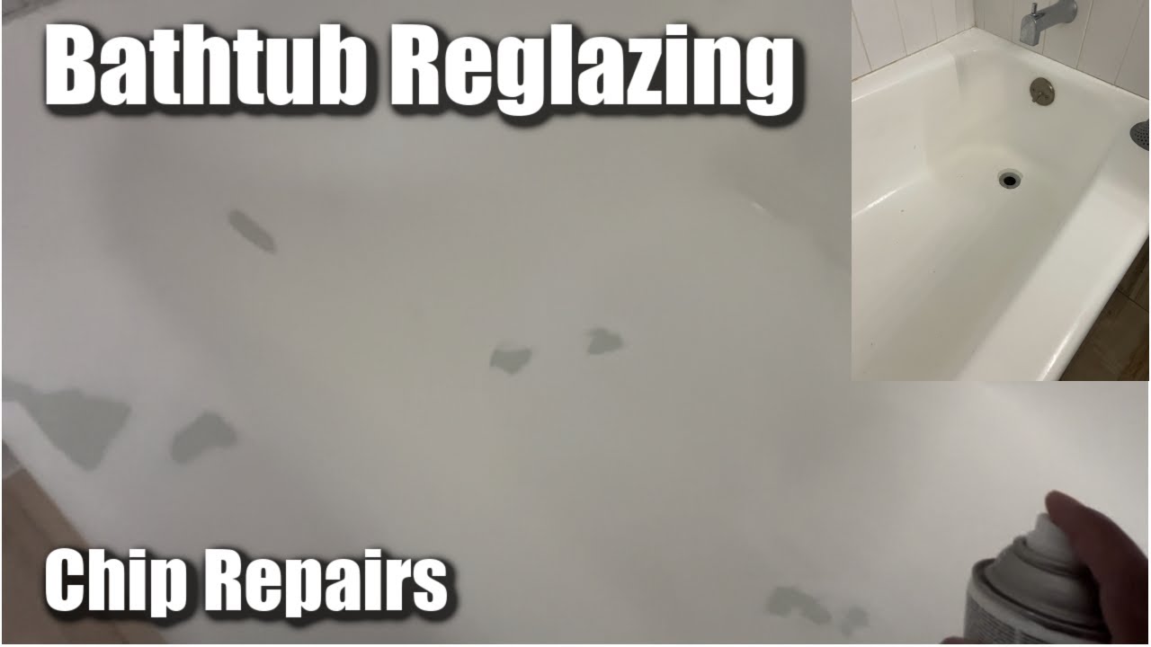 HOW TO REPAIR CHIPS IN A PREVIOUSLY REGLAZED BATHTUB | Easy Professional Bathtub Chip Repairs ...
