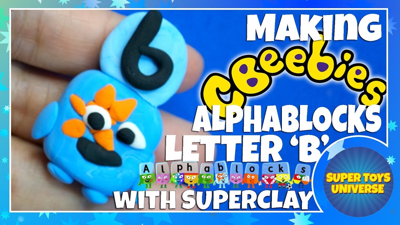 Making the Alphablocks Letter B with Super Clay - YouTube