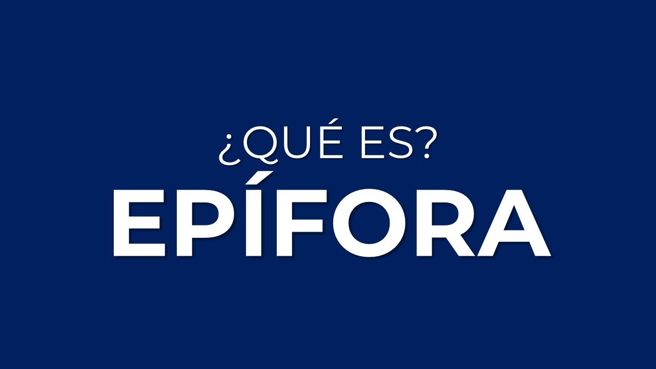 ¿Qué es la EPÍFORA? - YouTube