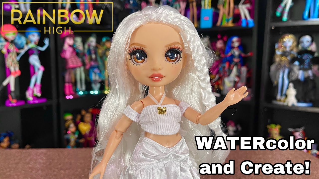 NEW! Rainbow High Watercolor & Create Doll Review! - YouTube