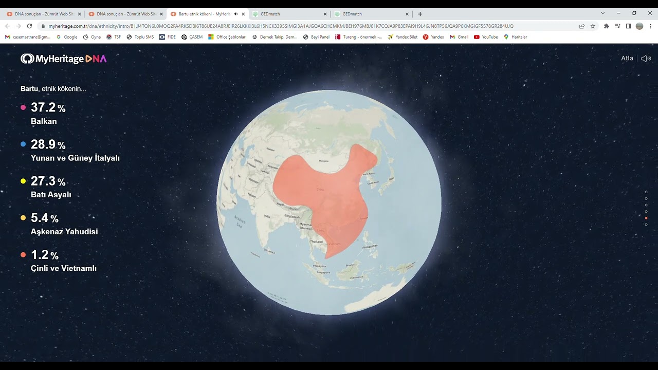 Myheritage DNA Test Results Çanakkale/Turkey - YouTube