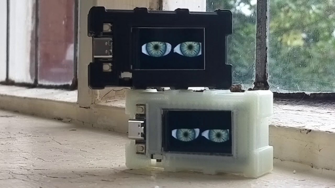 Uncanny eyes dual TTGO T-DISPLAY - YouTube