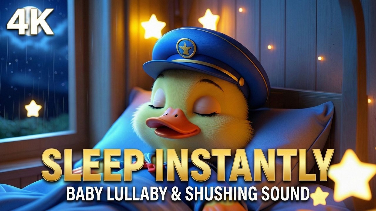 1 Hour Baby Sleep Music with Shushing Sound | Calming Lullaby for Deep ...