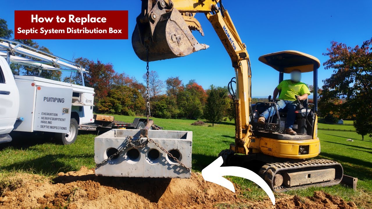 How to Replace a Septic System Distribution Box | Cracked D-Box - YouTube