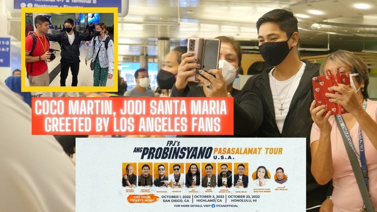 COCO MARTIN, JODI SANTA MARIA arrive in LA PROBINSYAN tour and FILMING ...
