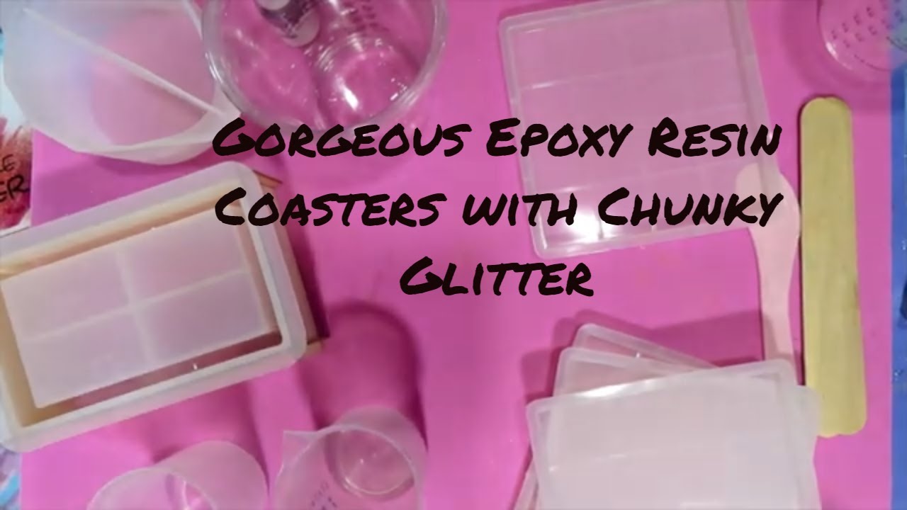 Resin Art Thursday #11 Gorgeous epoxy resin coasters with chunky ...