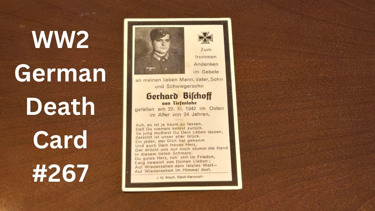 WW2 German Death Card #267 - YouTube