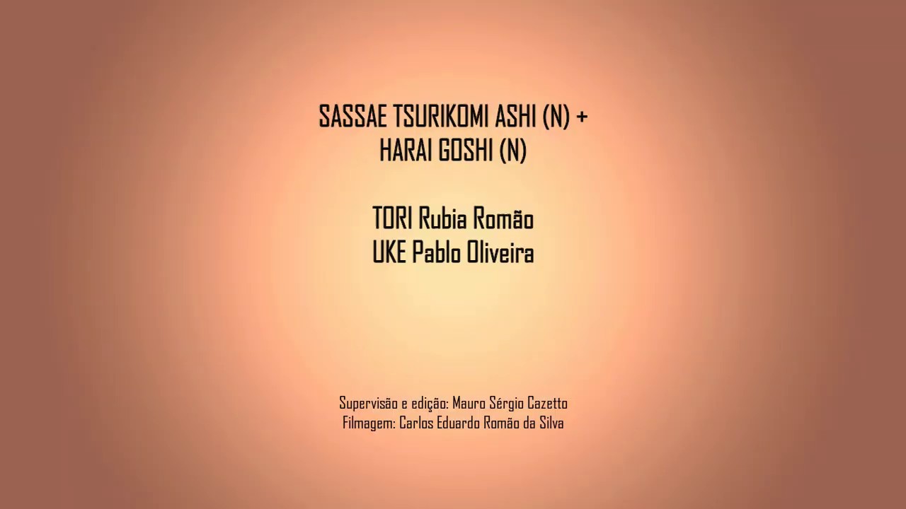 SASSAE TSURIKOMI GOSHI (N) X HARAI GOSHI (N) - YouTube