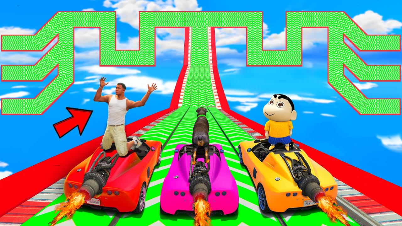 SHINCHAN AND FRANKLIN TRIED THE TRICKY SPEED BOOSTER ZIGZAG MAZE PARKOUR CHALLENGE GTA 5 - YouTube